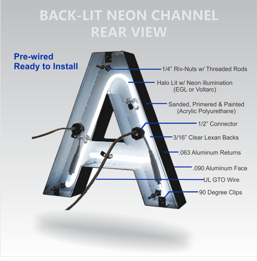 Back Lit Channel Letter Signs | Back Lit Channel Letters